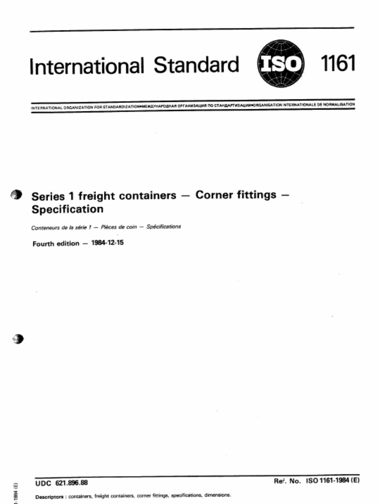 6 ISO 1161 Corner Fittings 1 PDF | PDF