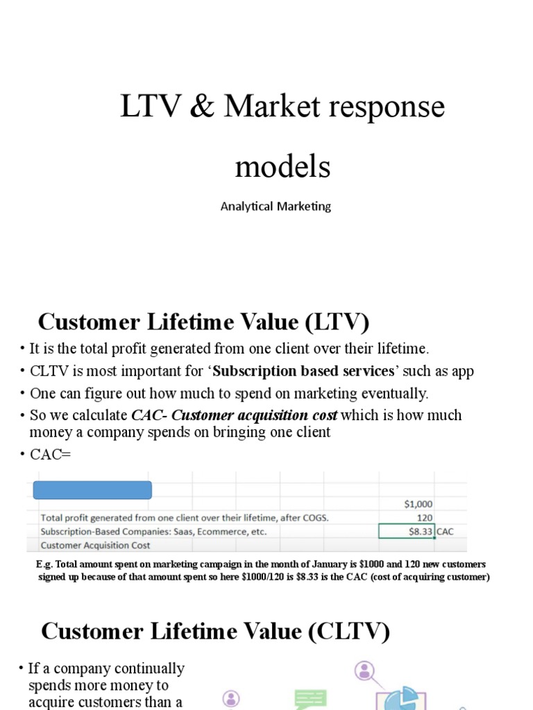 LTV & Market Response Models Guide | PDF | Price Elasticity Of Demand ...