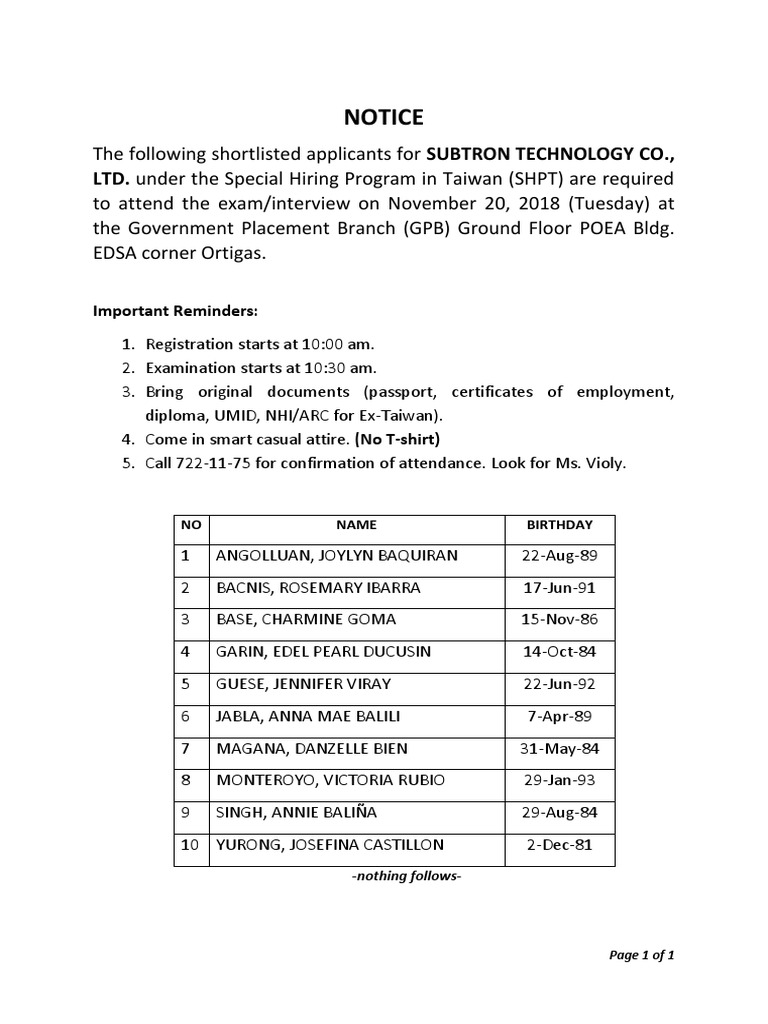 Subtron Technology Nov 20 2018 | PDF