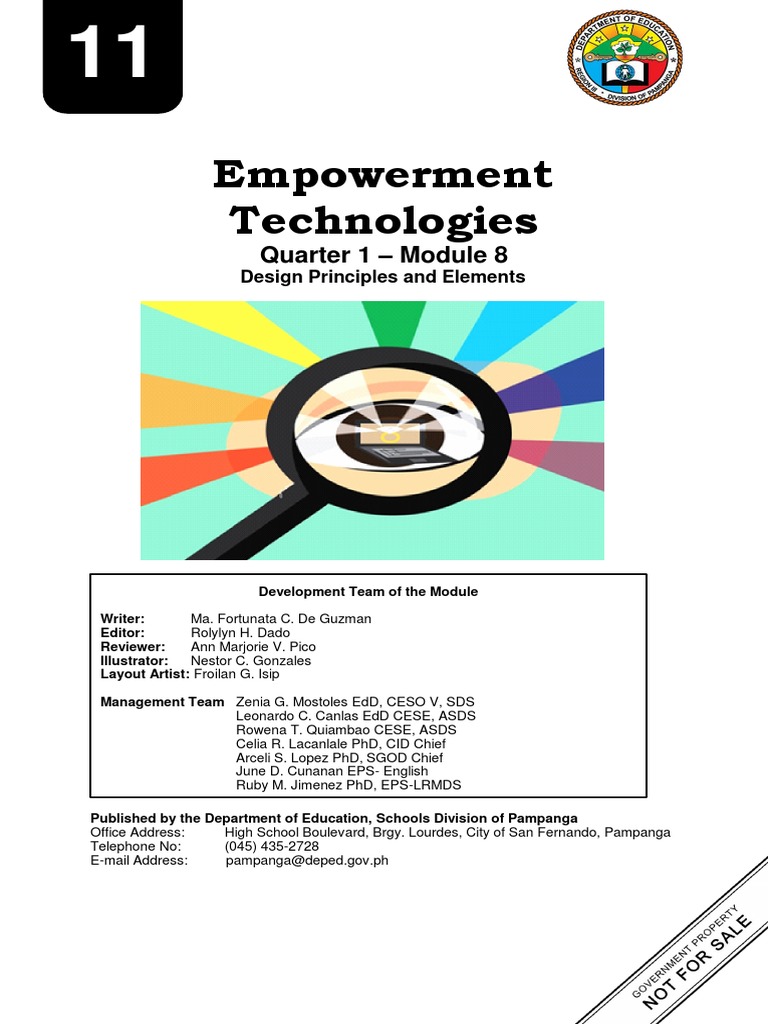 EmpTech - Q1 - Mod8 - Design Principles and Elements | PDF | Photo ...