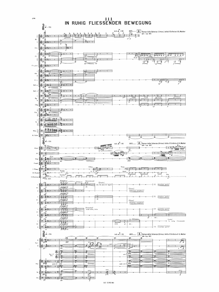 Berio, Luciano - Sinfonia (1968-1969), III. in Ruhig Fliessender ...