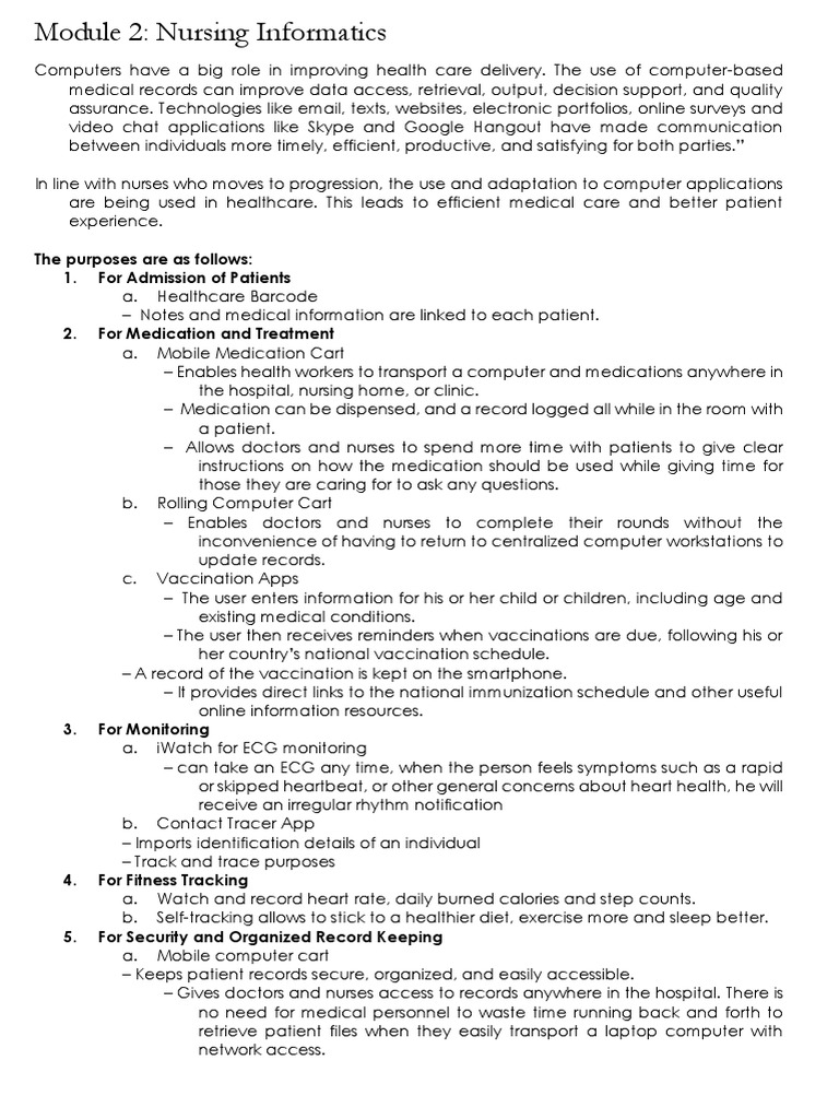 Enhancing Patient Care Through Technology: An Overview of the Role of ...