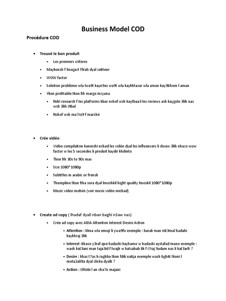 Business Model COD | PDF | World Wide Web | Internet & Web