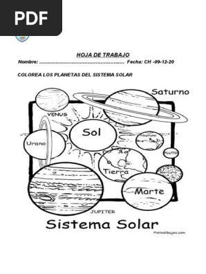 Hoja De Trabajo Sobre Las Partes Del Sol Conoce Las Partes De Las