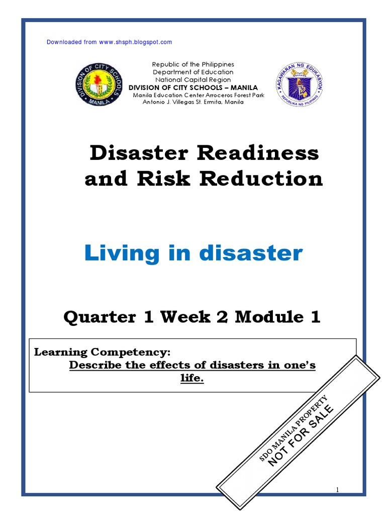 DRRR Week 2 Module 1 | PDF | Hazards | Natural Disasters