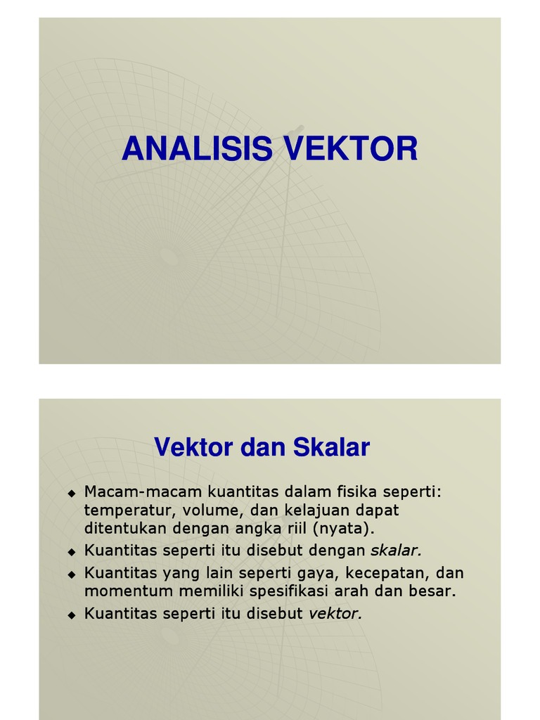 Analisis Vektor | PDF