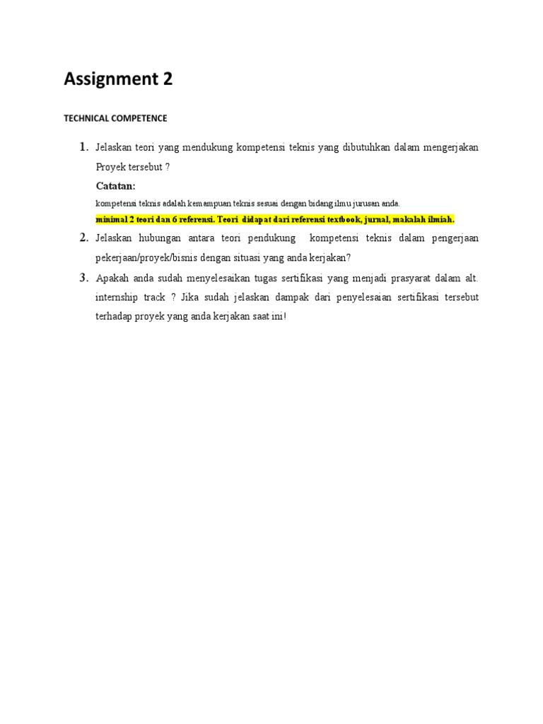 Assignment Bulan 2 - Alt. Internship Track - Techical | PDF