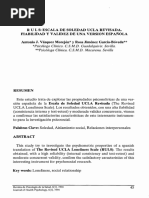 Escala de Soledad de UCLA | PDF