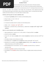 Solubility Rules Worksheet Answers | PDF