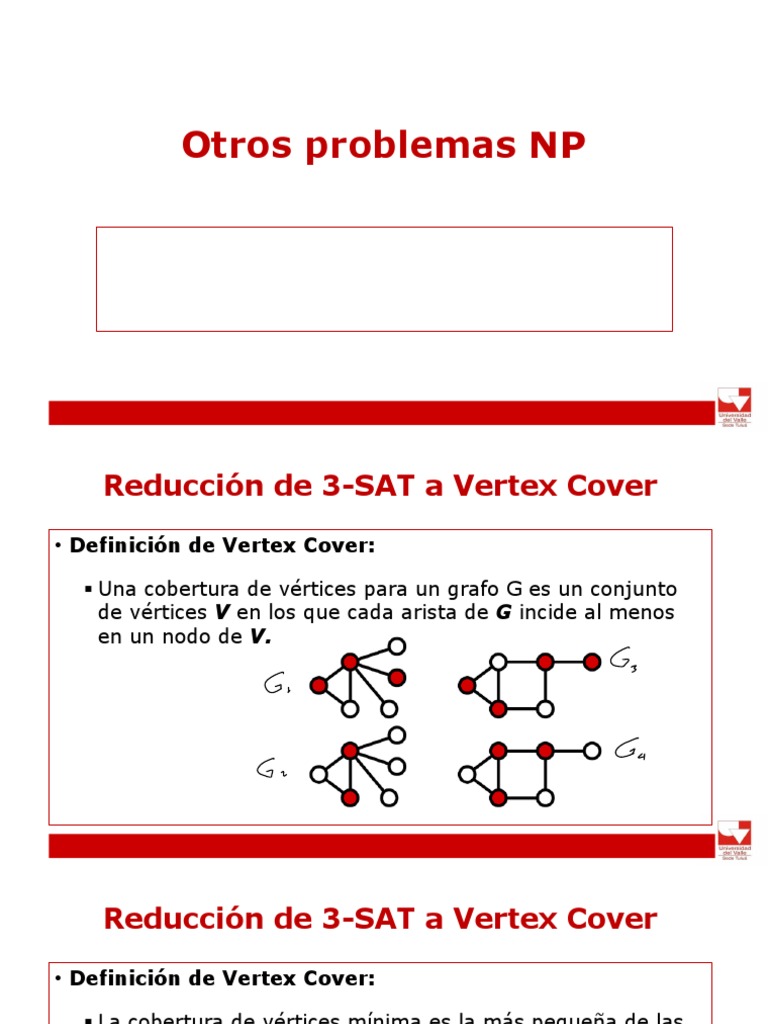 Sesion 3 - Otros Problemas NP-Anotado | PDF | Teoría de grafos ...