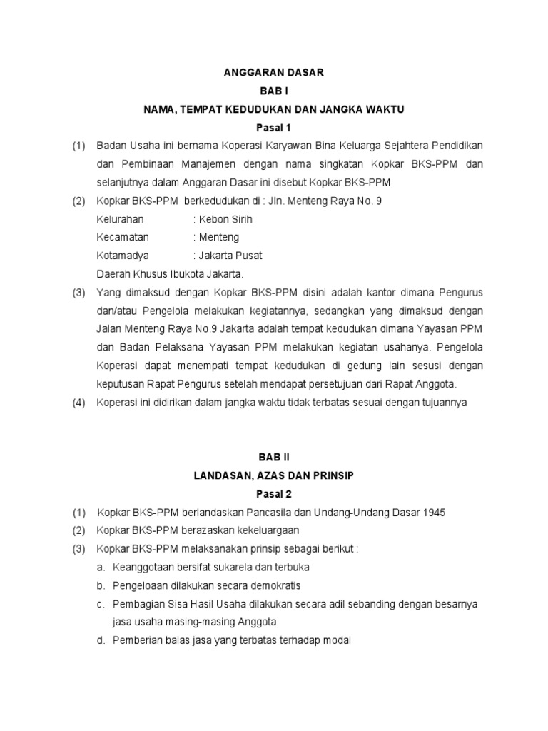 AKTA PERUBAHAN ANGGARAN DASAR-Revisi | PDF
