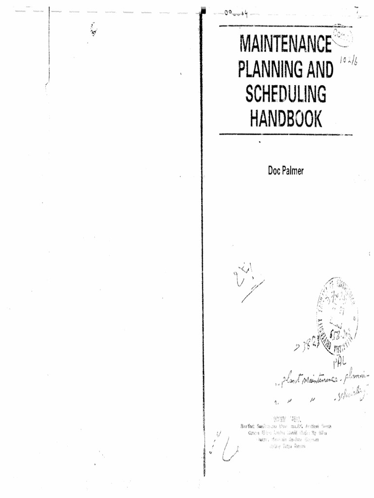 Maintenance Planning and Scheduling Handbook by Richard D. Palmer | PDF