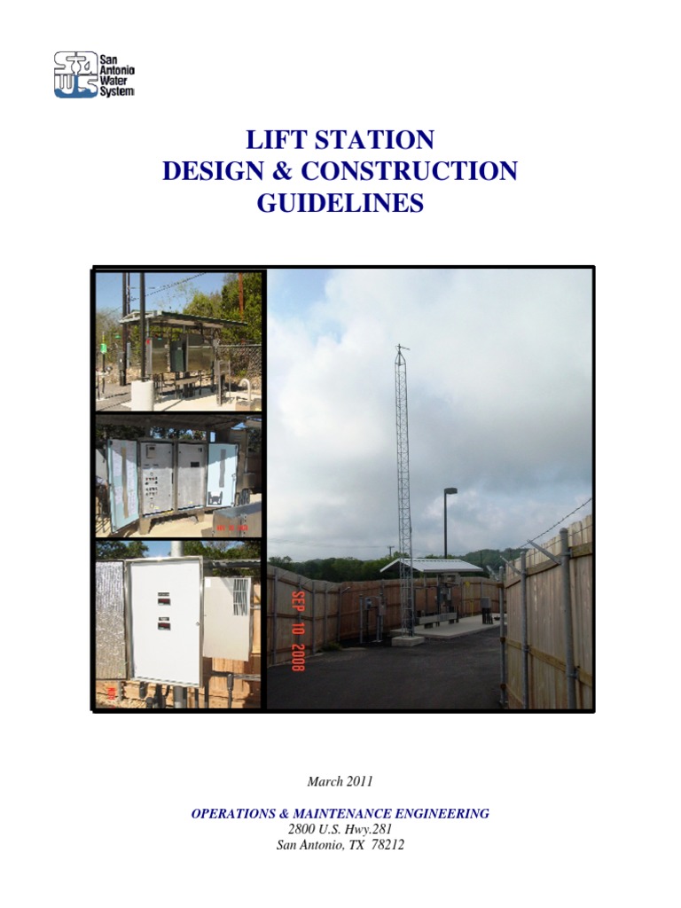Lift Station Design Guidelines | PDF | Pumping Station | Road