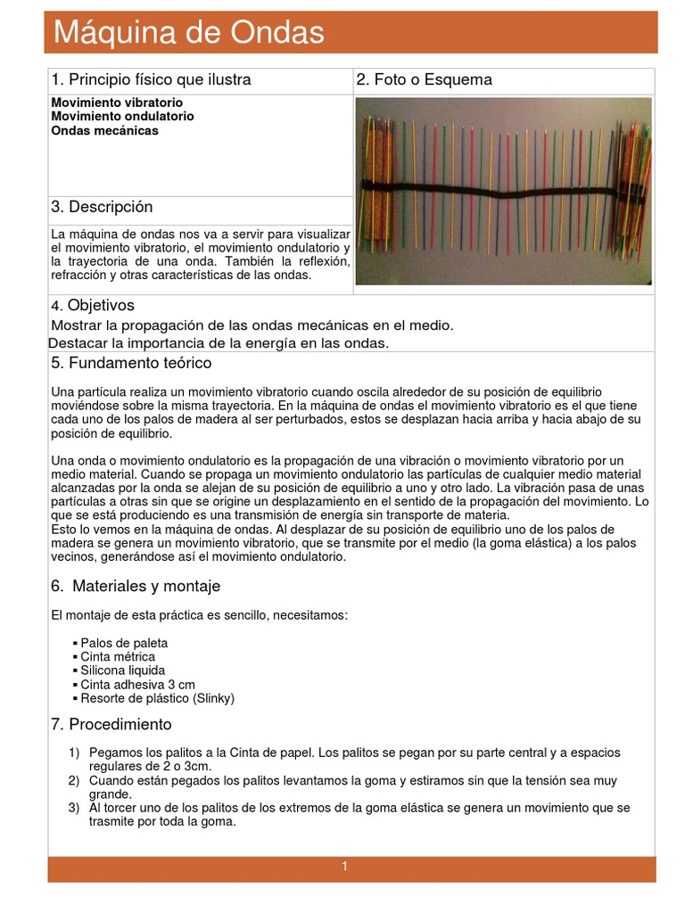 Maquina de Ondas | PDF | Olas | Ciencias fisicas