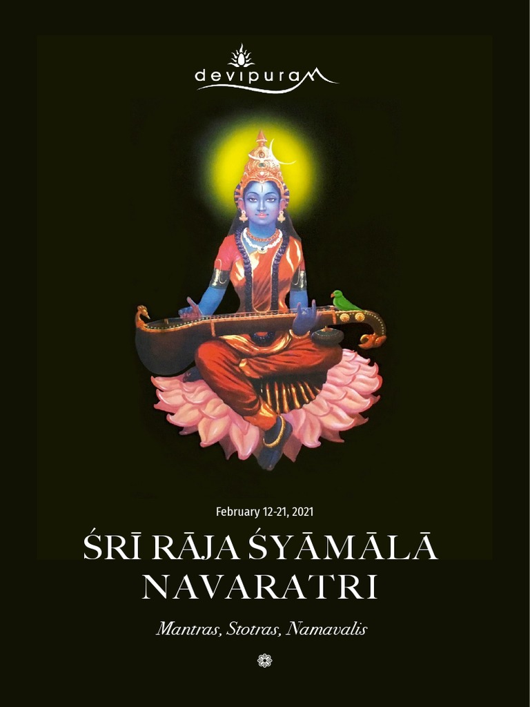 Rāja Śyāmālā Navaratri Mantras Guide | PDF | Devi | Hindu Iconography