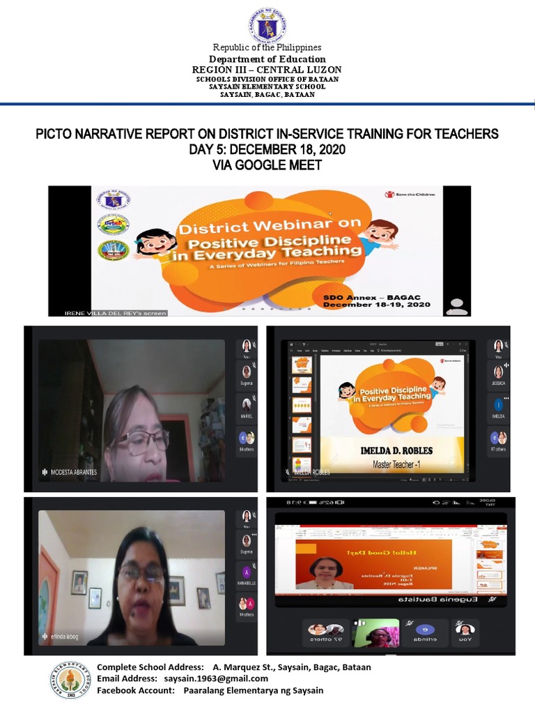 Picto Narrative Report on Teacher Training | PDF | Teachers | Learning
