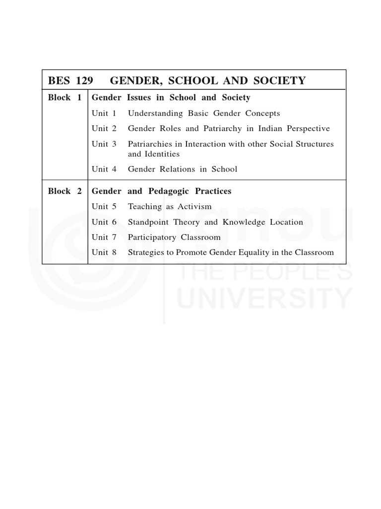 SEM 4 (Gender, School and Society) | PDF | Transgender | LGBTQIA+ Studies