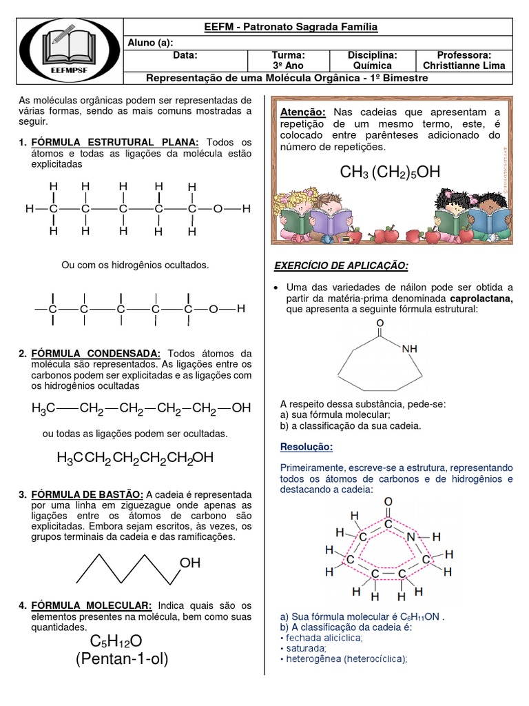 Formulas Organicas | PDF | Moléculas | Ligação química