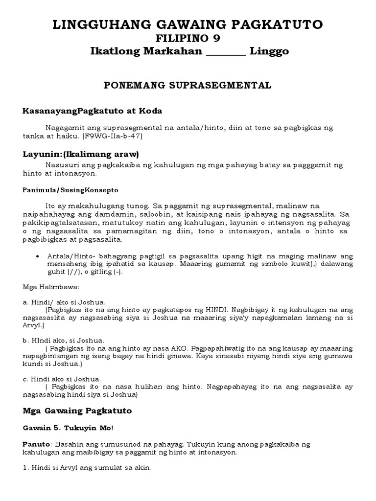 Las Sample Template | PDF