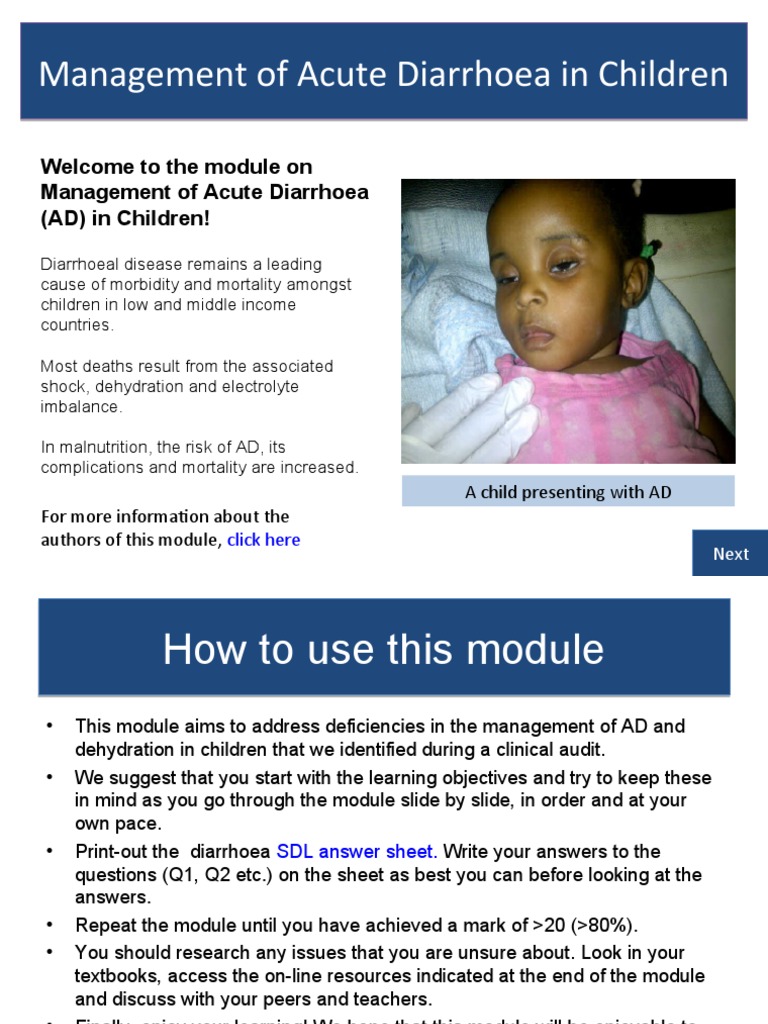 Pediatric Diarrhoea Management | PDF