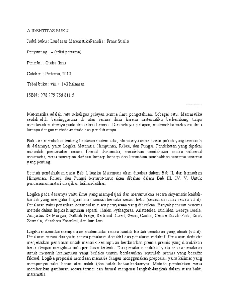 Anotasi Buku (Matematika Abk Puja) | PDF