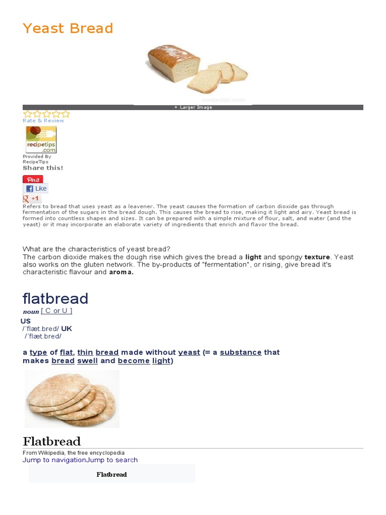 Yeast Bread Pdf Breads Cuisine