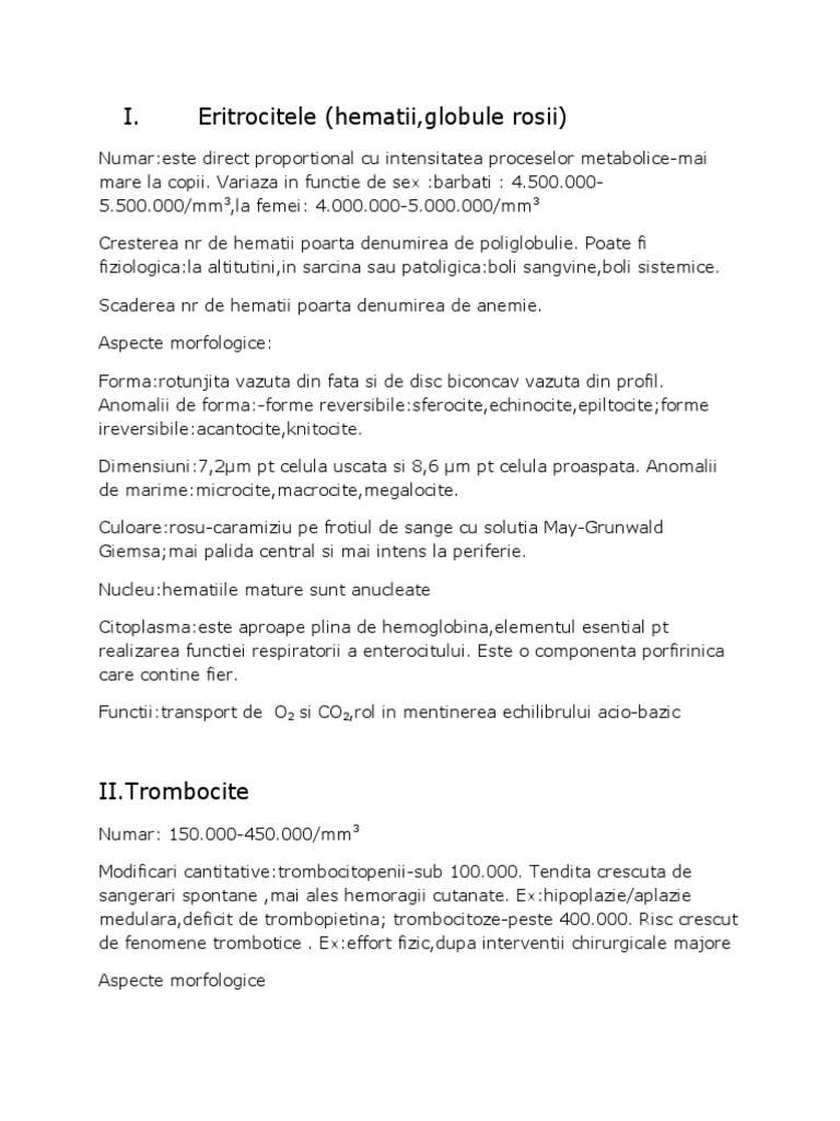 Elemente Figurate Biocel | PDF