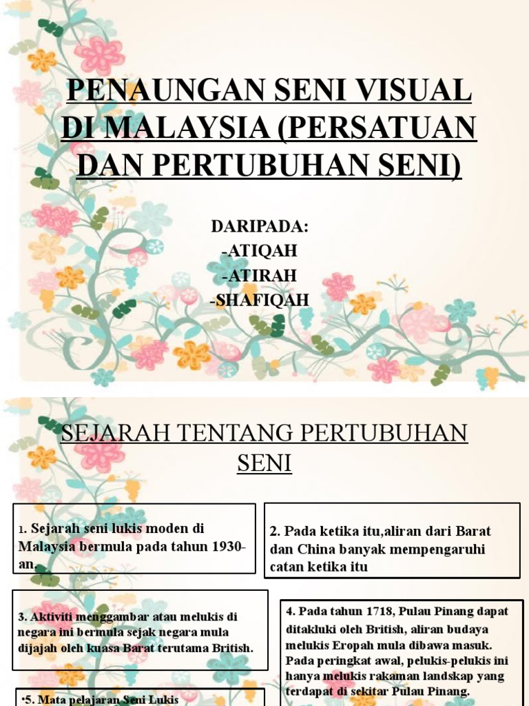 Penaungan Seni Visual Di Malaysia (Persatuan Dan | PDF