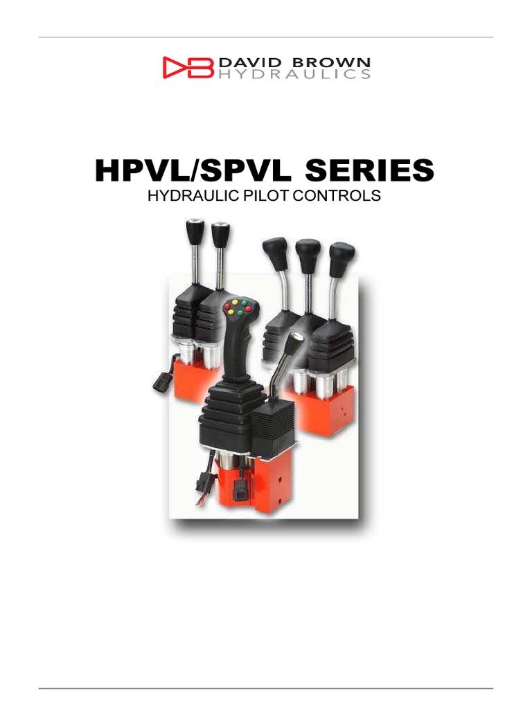 HPVL/SPVL Series: Hydraulic Pilot Controls | PDF | Mechanical ...