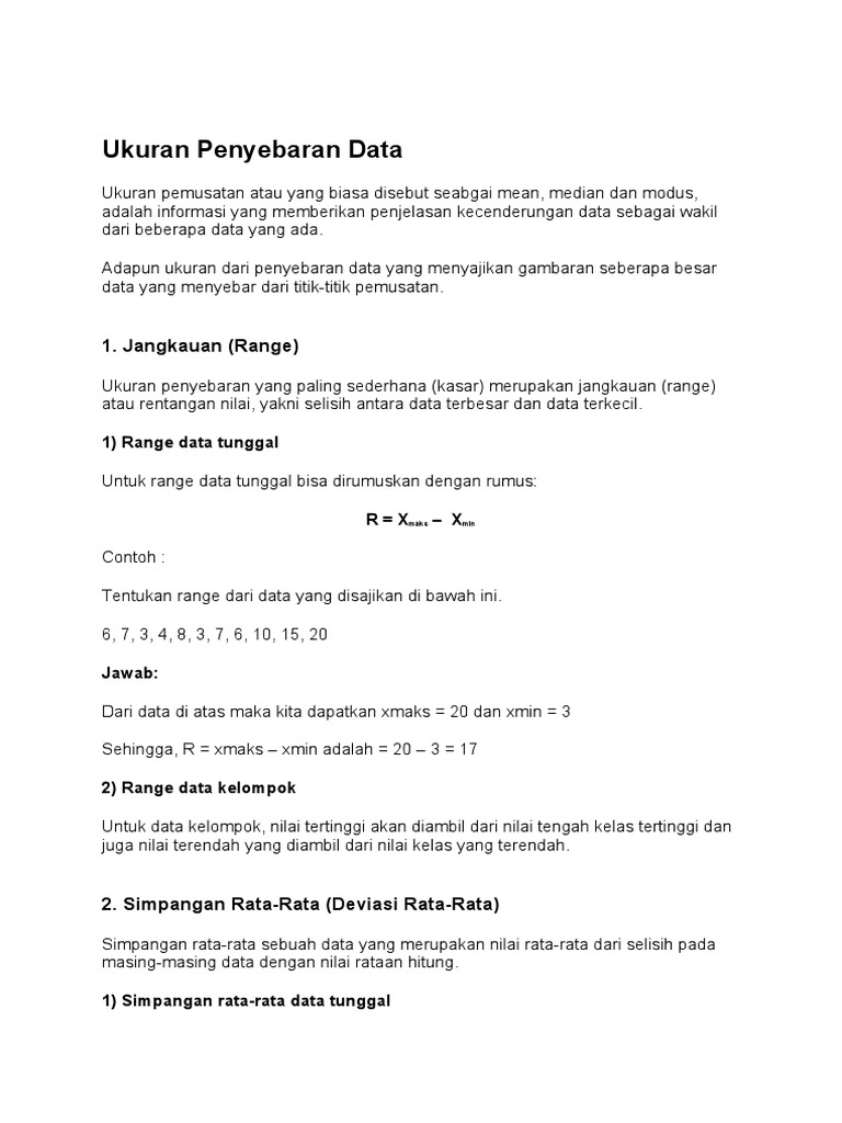 Penyebaran Data | PDF