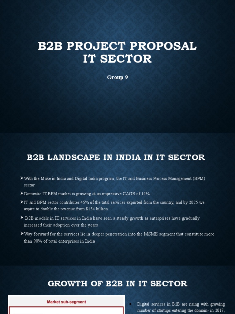 B2B Project Proposal It Sector: Group 9 | PDF | Startup Company | Small ...