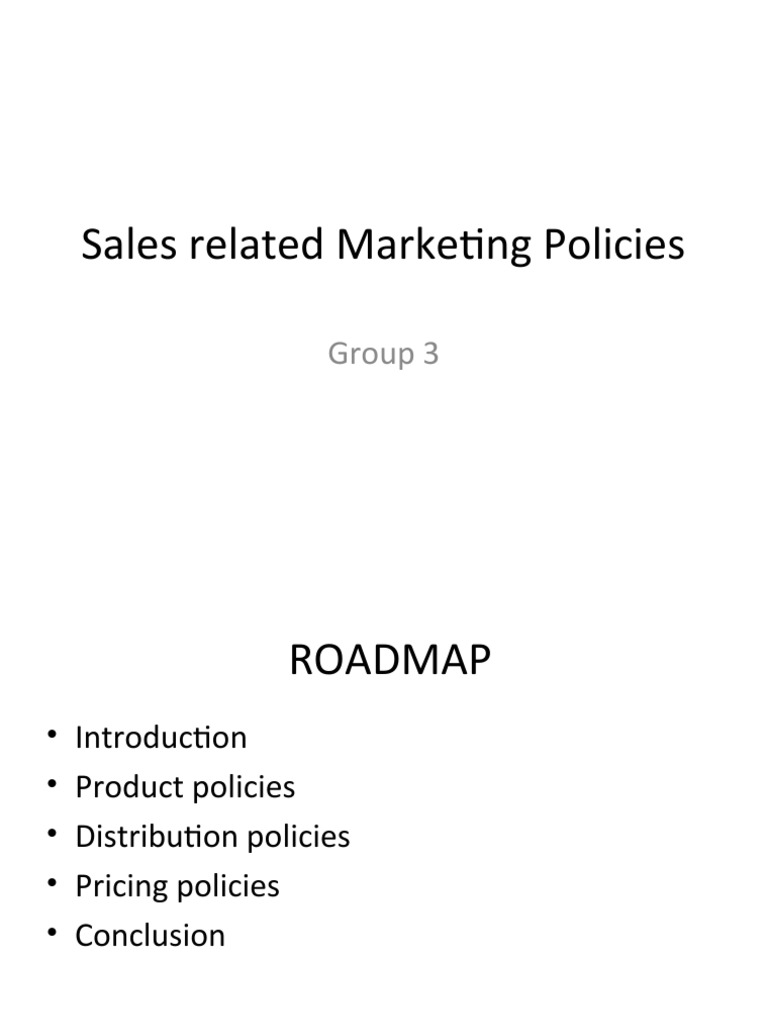 Sales Related Marketing Policies | PDF | Pricing | Sales