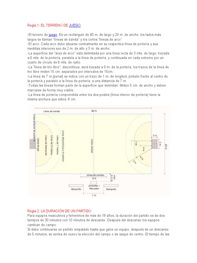 Reglamento de Handball | PDF | Asociación de Futbol | Árbitro