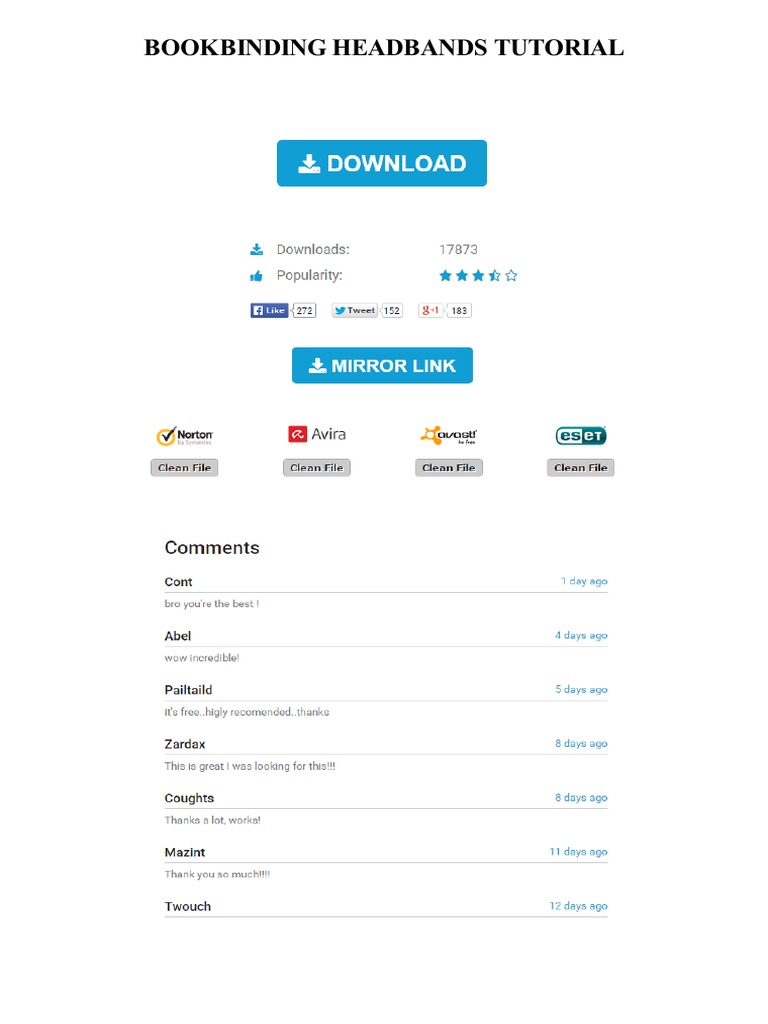 Bookbinding Headbands Tutorial | PDF | Home & Garden