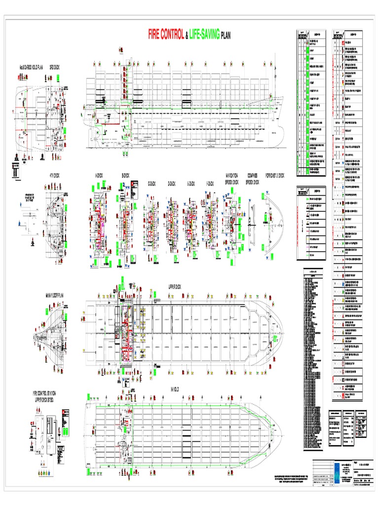 IMO Fire Plans Ship Safety Signs | PDF | Fire Sprinkler System | Equipment