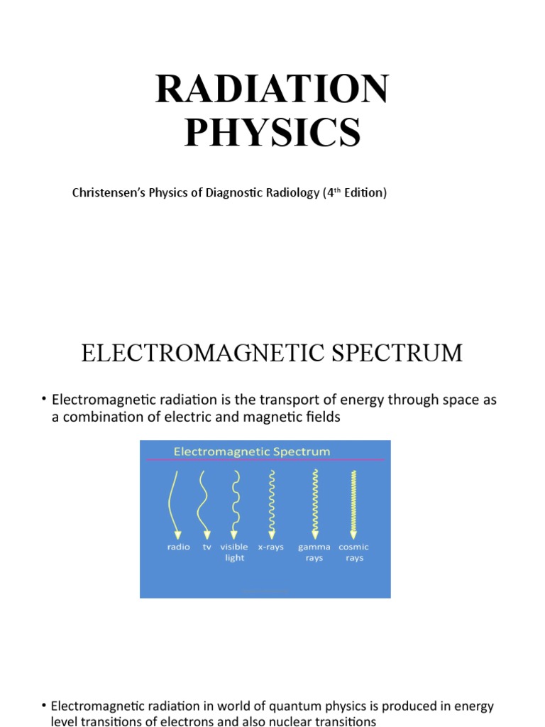 Radiation Physics: Christensen's Physics of Diagnostic Radiology (4 ...