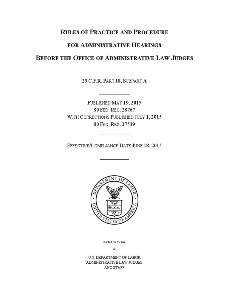 Administrative Law Judges | Download Free PDF | Discovery (Law ...