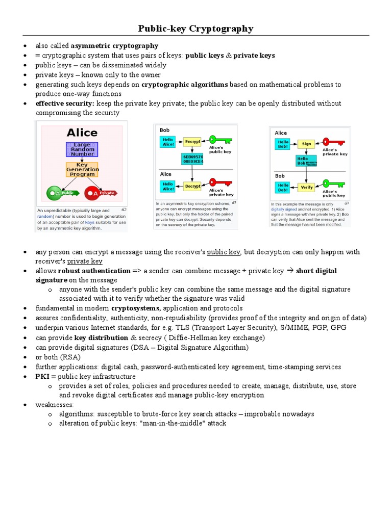 Public Key Cryptography | PDF