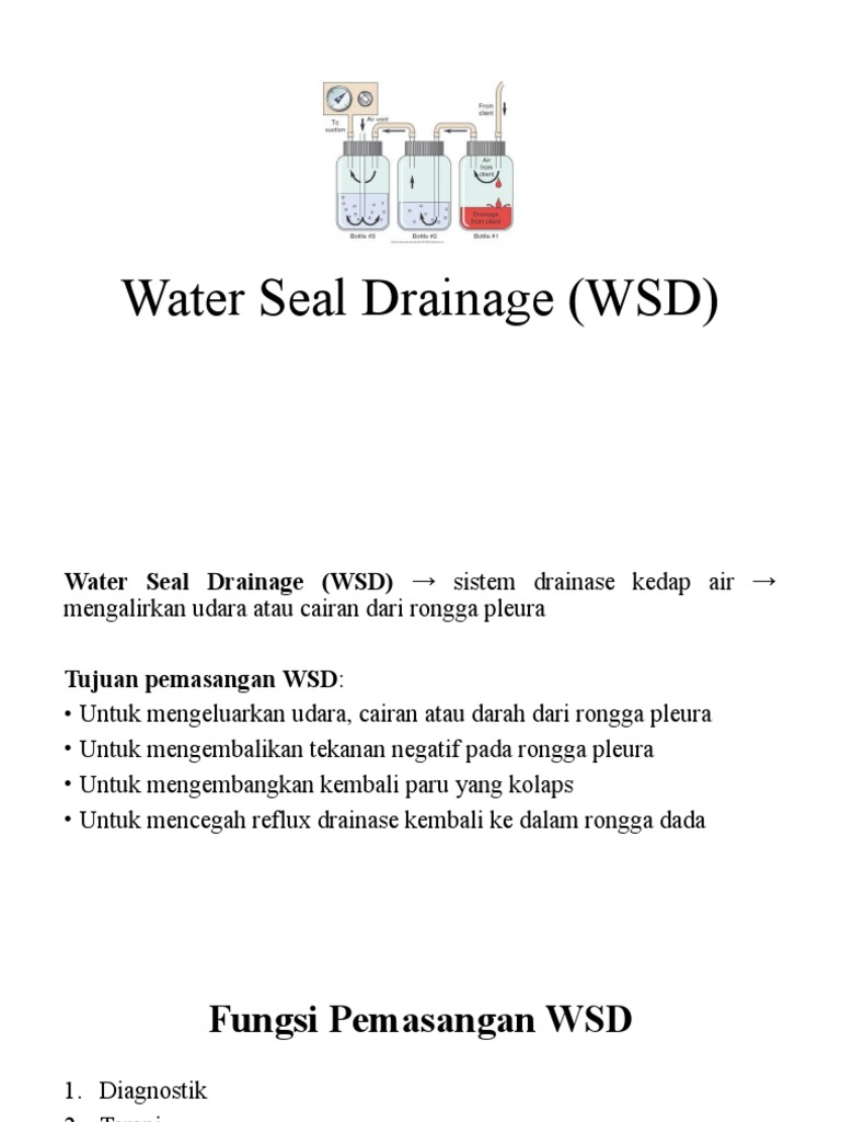 Water Seal Drainage (WSD) | PDF | Memasak, Makanan, & Anggur ...