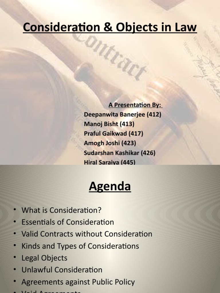Group 6 - Law | PDF | Consideration | Assignment (Law)