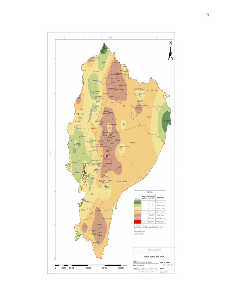 Mapa de Velocidades de Viento Ecuador | PDF