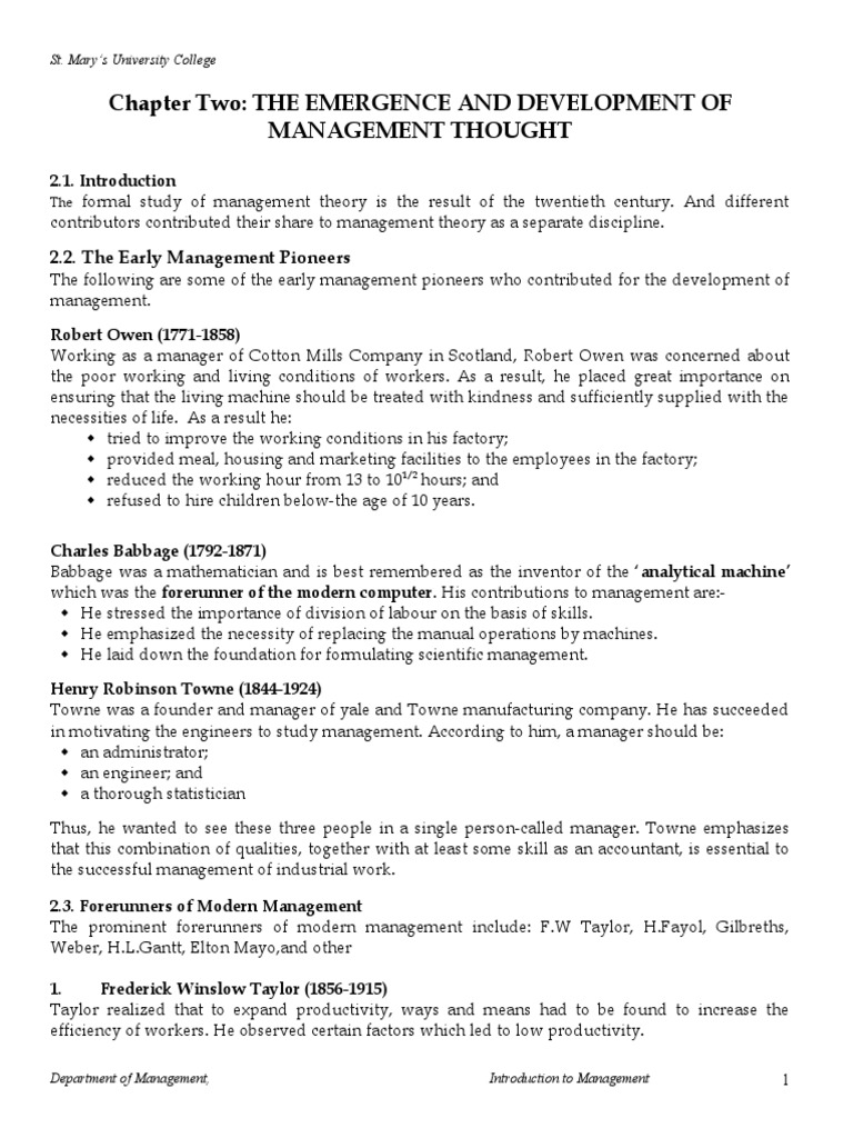 Evolution of Management Theory | PDF | System | Interpersonal Relationships