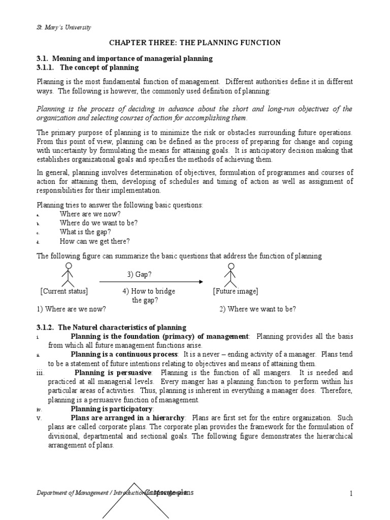 Understanding Managerial Planning | PDF | Decision Making | Strategic ...
