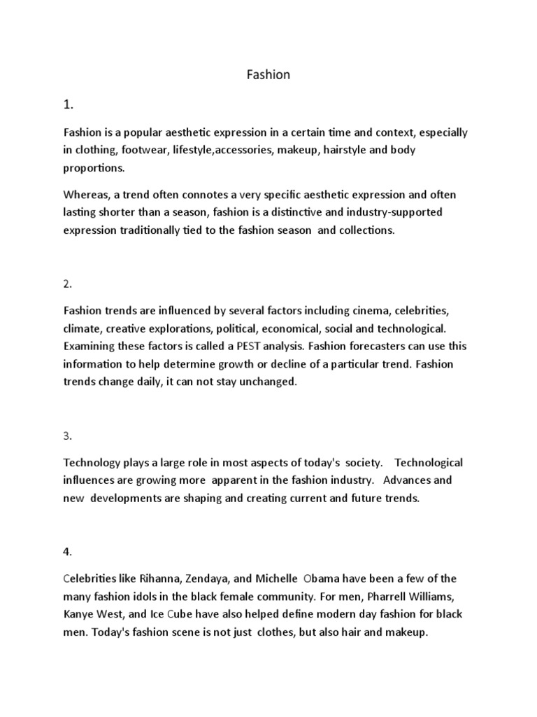 An Analysis of Fashion Trends: Influences, Celebrities, Styles Through ...
