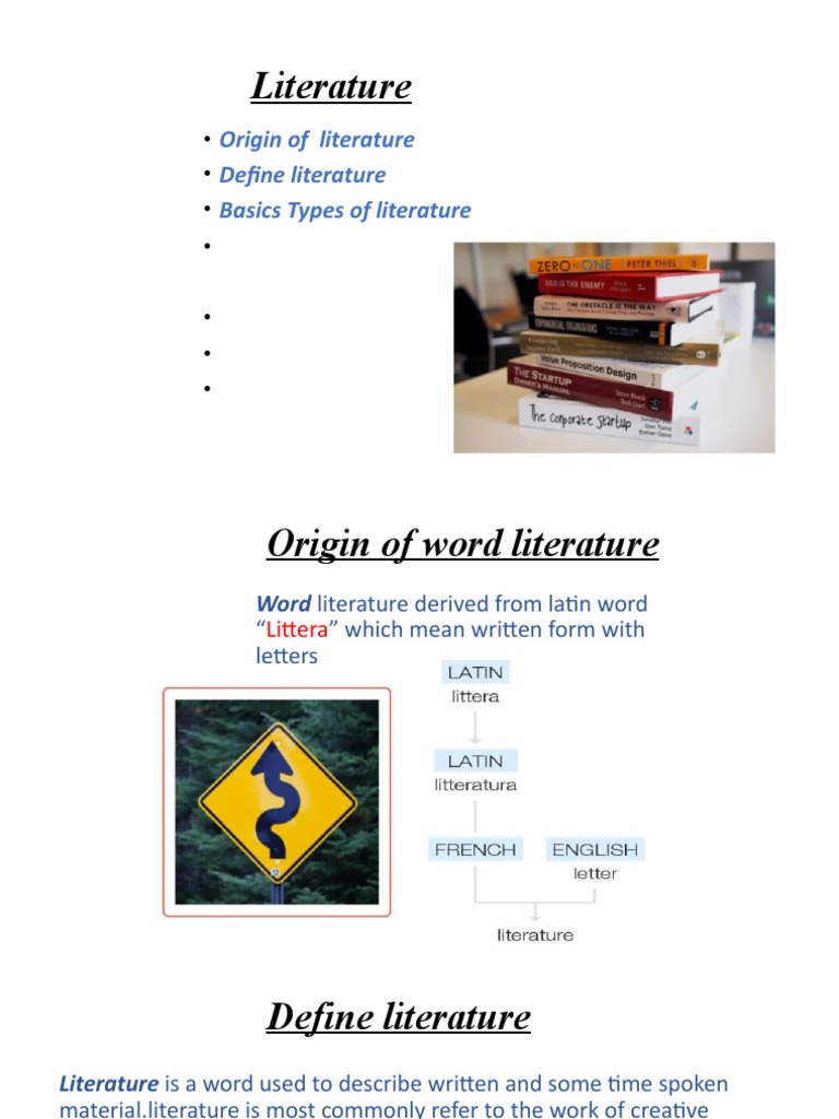 Literature: Origin of Literature Define Literature Basics Types of ...