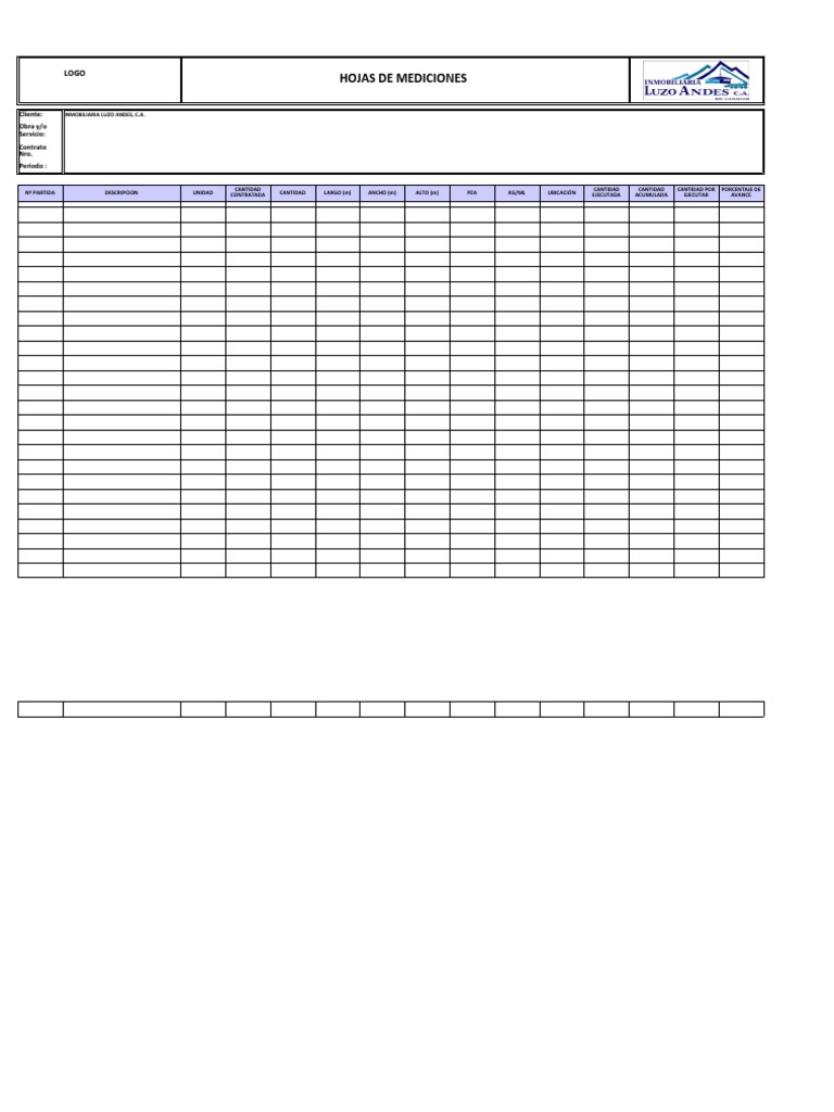 Hojas de Mediciones | PDF
