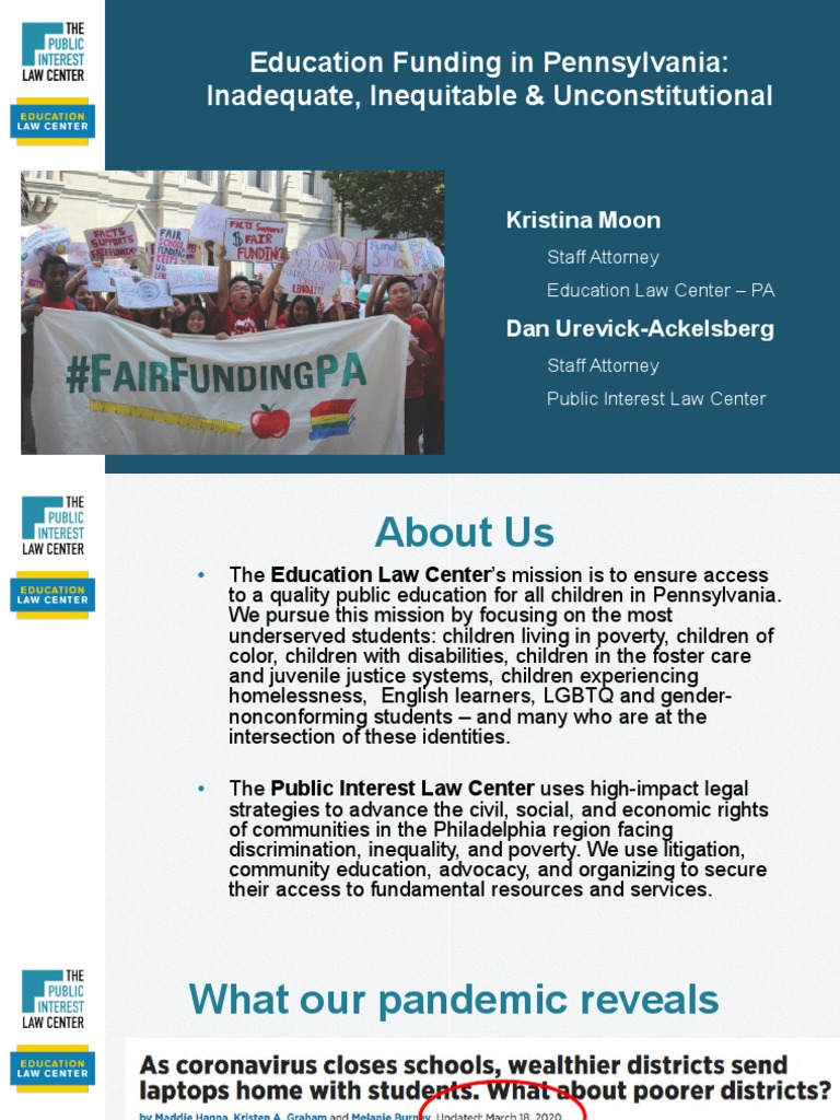 Joint ELC PILC Parent School Funding Lawsuit Presentation | PDF ...