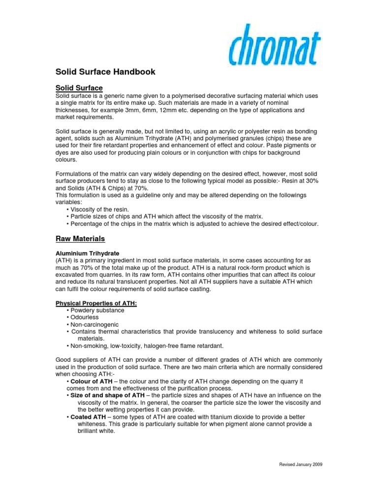 Solid Surface Handbook | PDF | Solid | Pigment