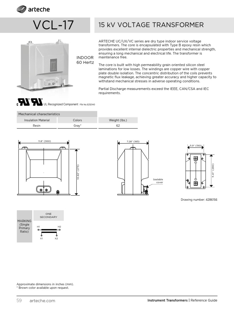 Arteche DS VCL-17 en | PDF | Transformer | Components