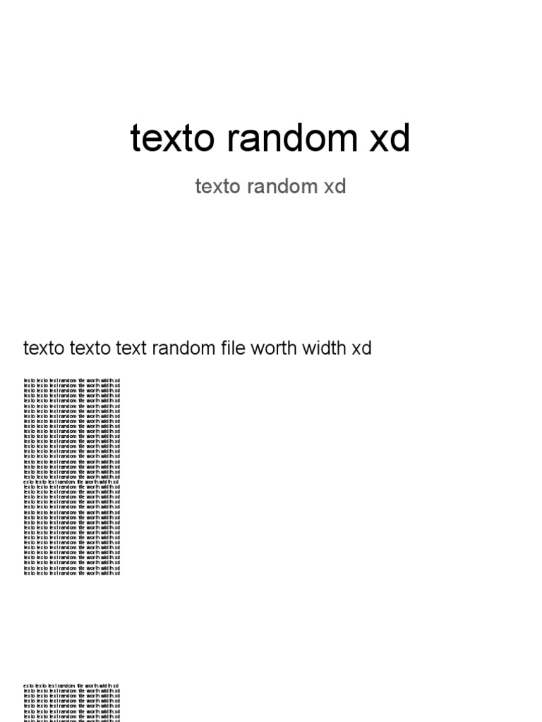 Texto Random XD | PDF